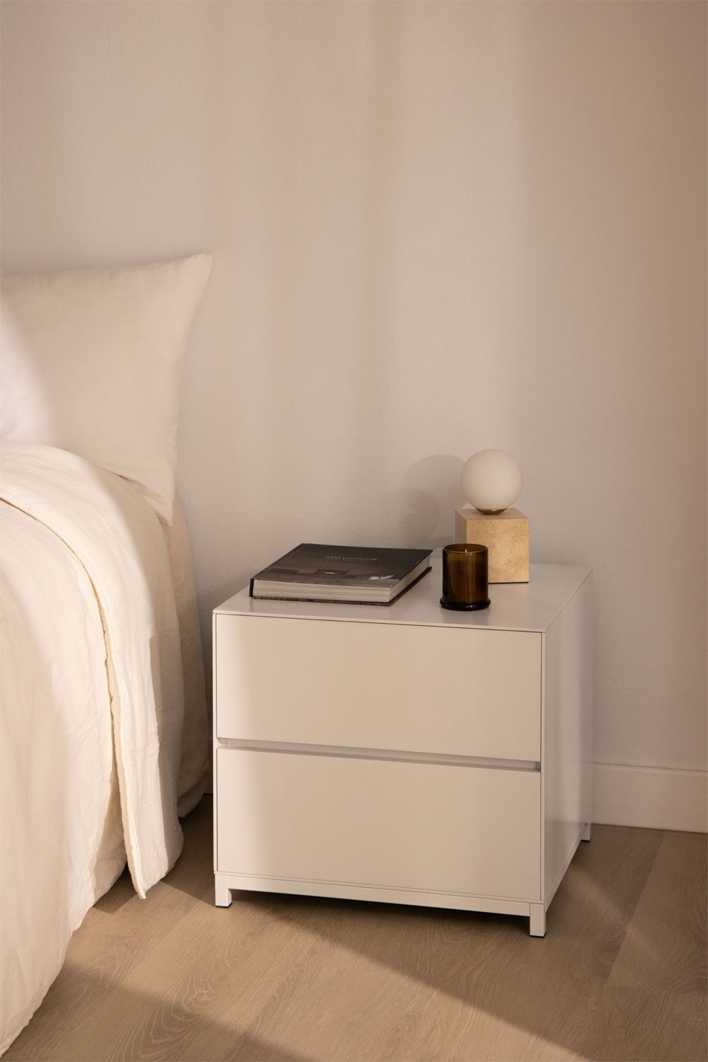Kivora MDF bedside table 50x45 cm - SKLUM