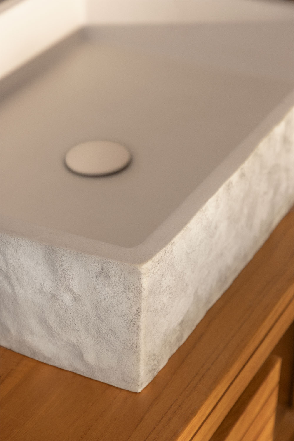 Rectangular sink 60x40 cm in cement Ushba - SKLUM