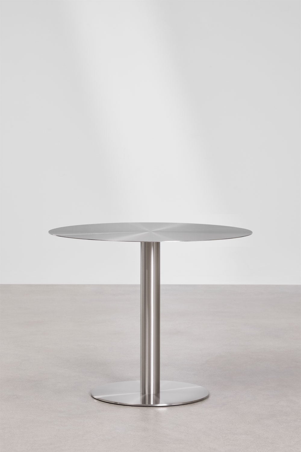 Xiren round stainless steel dining table - SKLUM