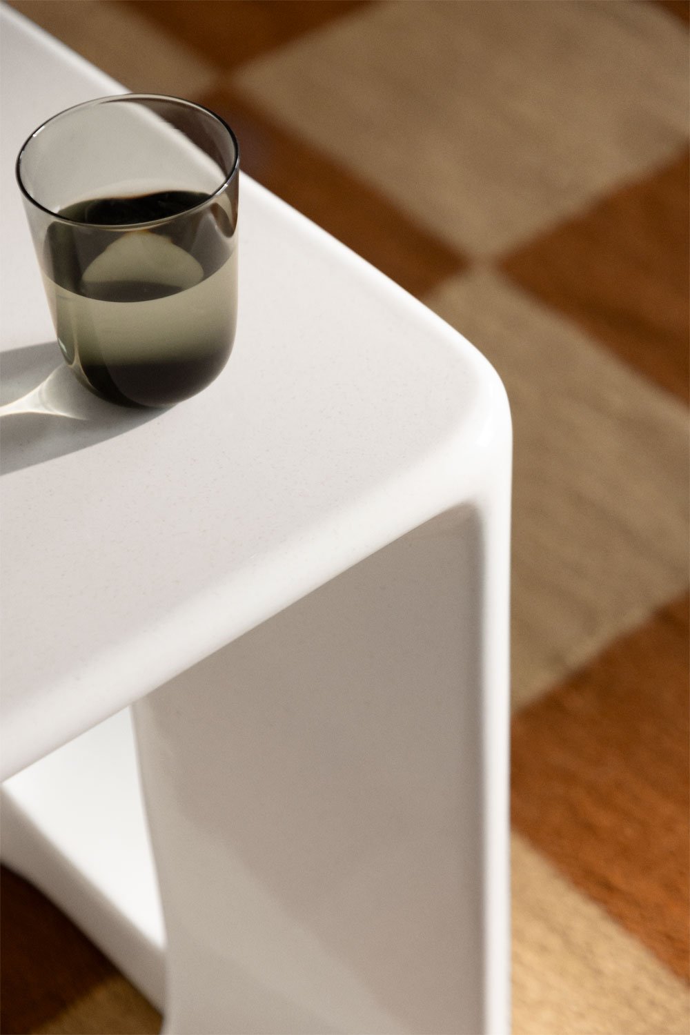 Lilou square side table 40x40 cm in cement and fiberglass - SKLUM