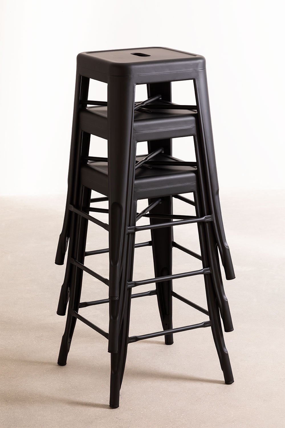 High stool in LIX Mate steel - SKLUM